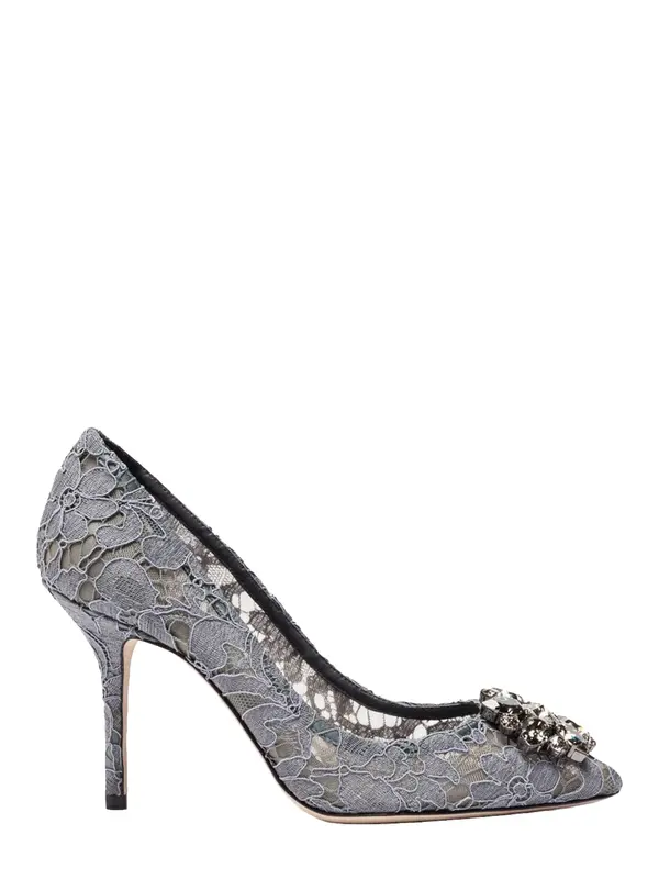 Dolce & Gabbana Taormina Lace Pumps - Grey