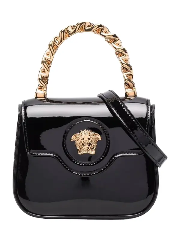 Versace La Medusa Patent Mini Bag - Black