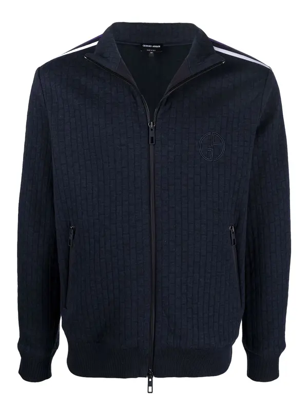 Giorgio Armani Side Stripe Detail Sweater - Blue