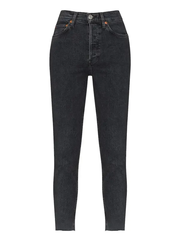 RE/DONE 90s High-rise Cropped Jeans - Black