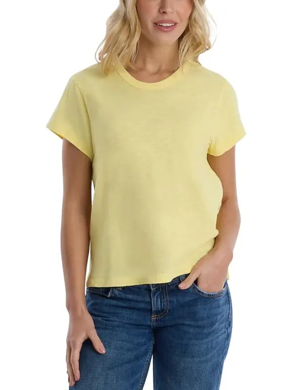 WILT CLOTHING Shrunken Crewneck T-shirt - Lemon Drop
