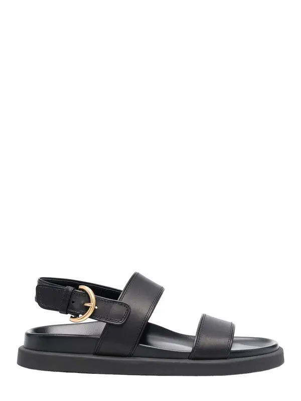 GIANVITO ROSSI Bilbao Leather Sandals - Black