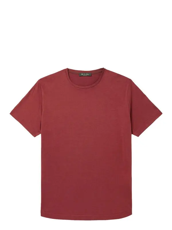 Loro Piana Slim-fit Silk And Cotton-blend Jersey T-shirt - Red