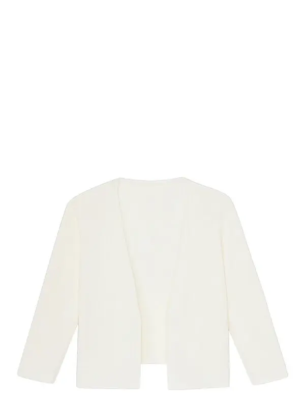Lafayette 148 New York Fine Voile Open Front Cardigan - Cloud
