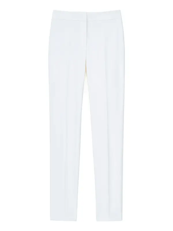 Lafayette 148 New York Cotton Stretch Twill Mid Rise Skinny Ankle Pants - Sea Salt