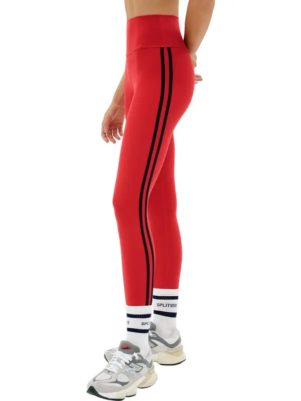 Splits59 Ella High-waist Airweight 7/8 Leggings - Pirate Red/indigo