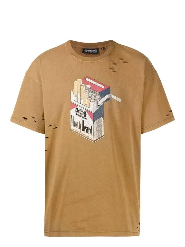 MOSTLY HEARD RARELY SEEN Graphic-print Cotton T-shirt - Brown