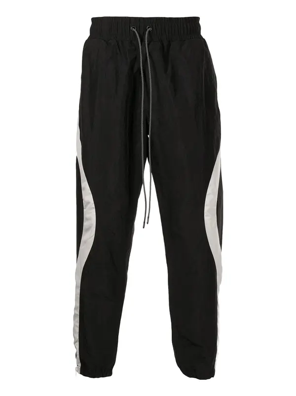 MOSTLY HEARD RARELY SEEN Wave Stripe-print Track Pants - Black