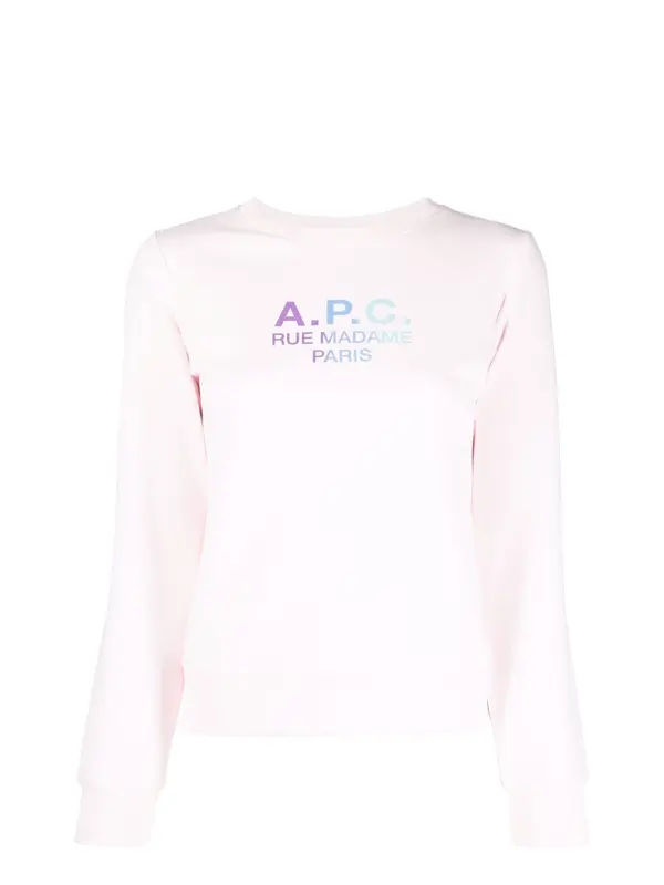 A.p.c. Rue Madame Paris Cotton Sweatshirt - Pink