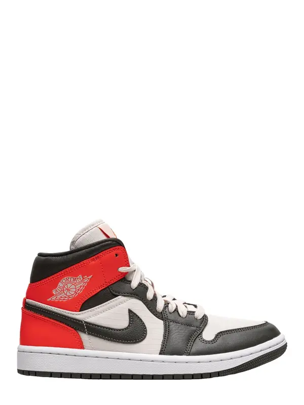 JORDAN Air 1 Mid Se Newsprint Sneakers - Black