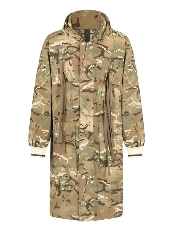 Dolce & Gabbana Camouflage-print Hooded Jacket - Brown