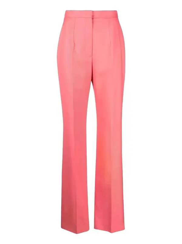 Alexander McQueen High-waisted Tailored Wool Trousers - Pink