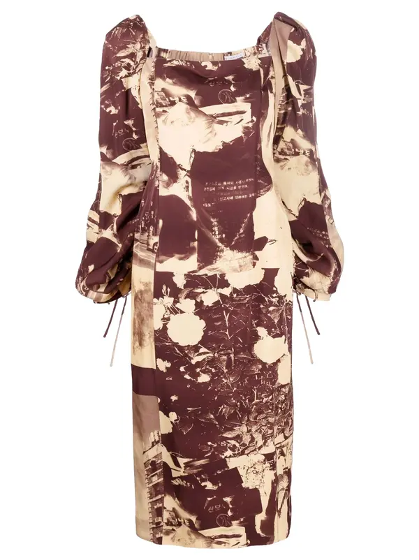REJINA PYO Scene-print Dress - Neutrals