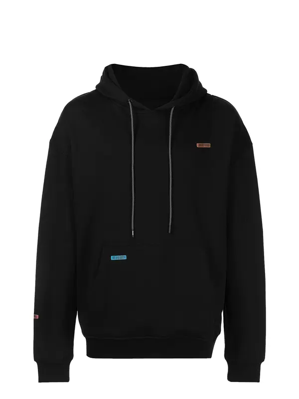 MOSTLY HEARD RARELY SEEN Barcode Patch Jersey Hoodie - Black