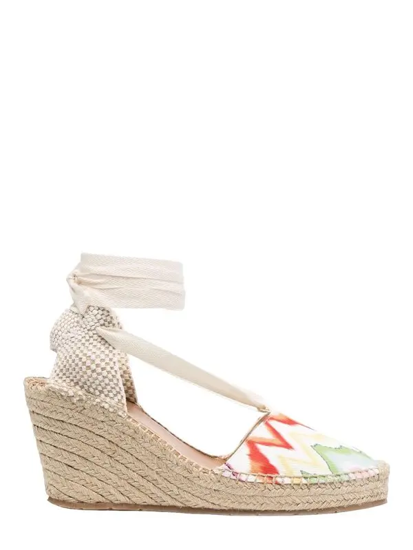 Missoni Zigzag-print Wedge Espadrilles - Neutrals