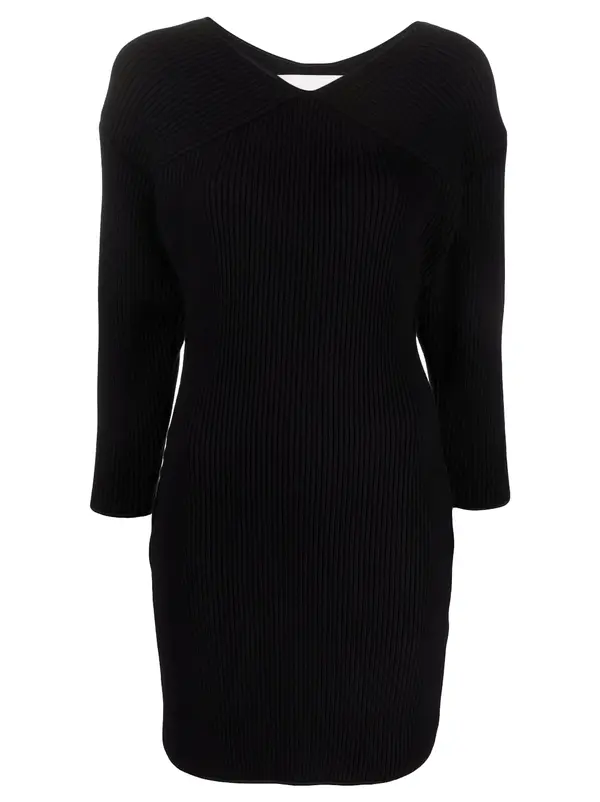 Rodebjer Ribbed-knit Mini Dress - Black