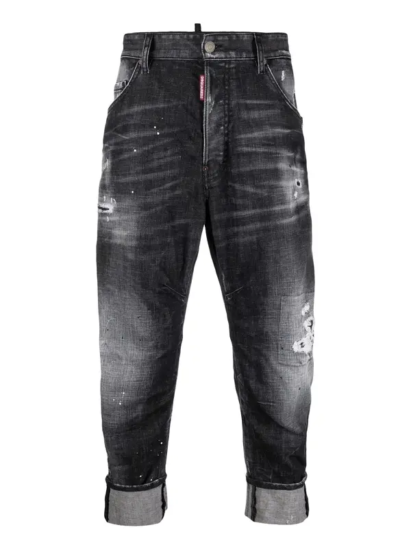 Dsquared2 Logo-patch Denim Jeans - Black