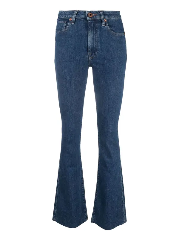 3x1 Farrah Mid-rise Flared Jeans - Blue