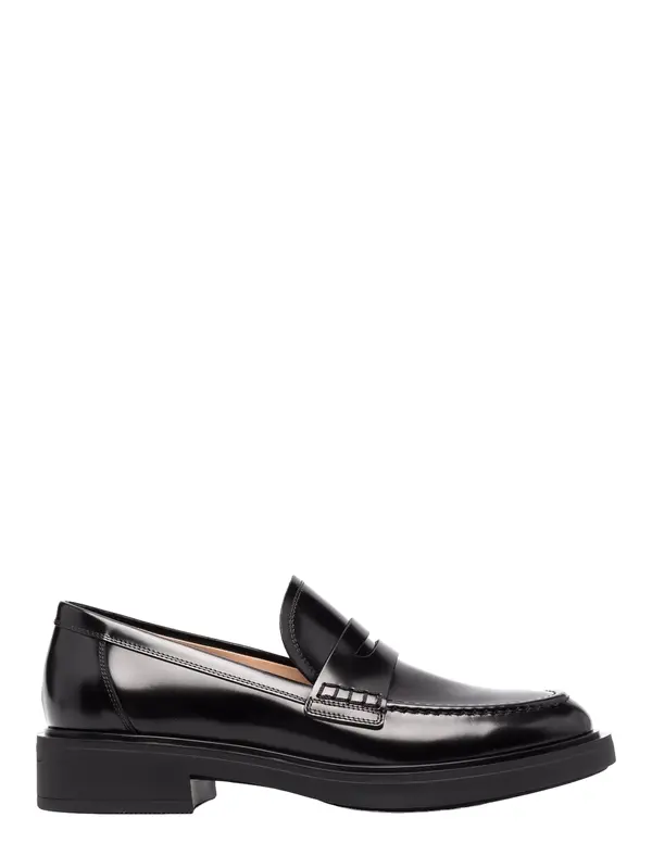 GIANVITO ROSSI Harris Leather Loafers - Black