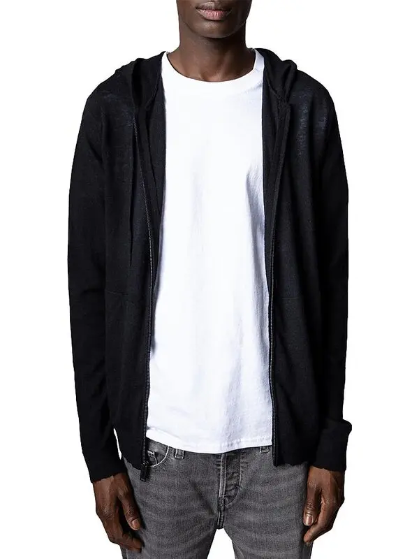 Zadig&Voltaire Clash Cashmere Hooded Cardigan - Black