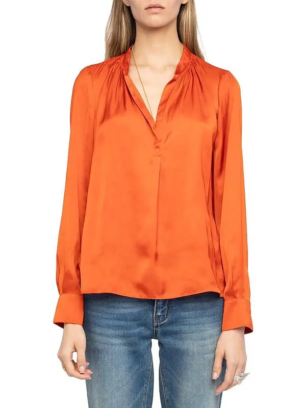 Zadig&Voltaire Tink Satin Blouse - Tangerine
