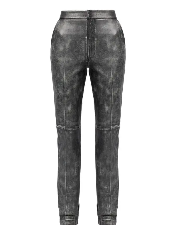 Alexander Wang Washed Leather Trousers - Black