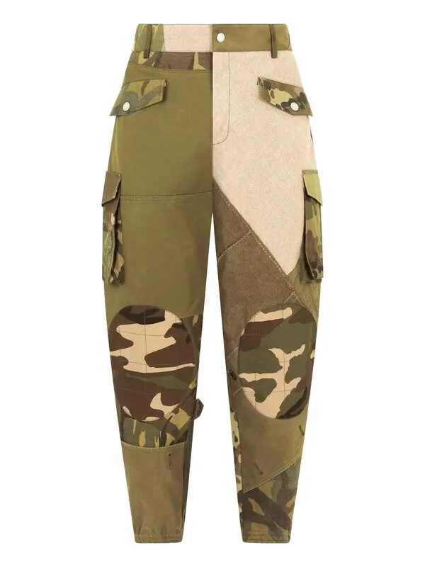 Dolce & Gabbana Camouflage-print Cargo Trousers - Green