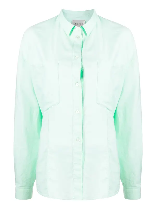 FORTE_FORTE Chest-pocket Shirt - Green