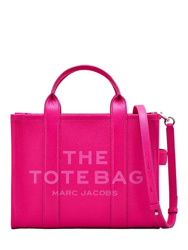 Marc Jacobs Leather Tote Bag - Hot Pink
