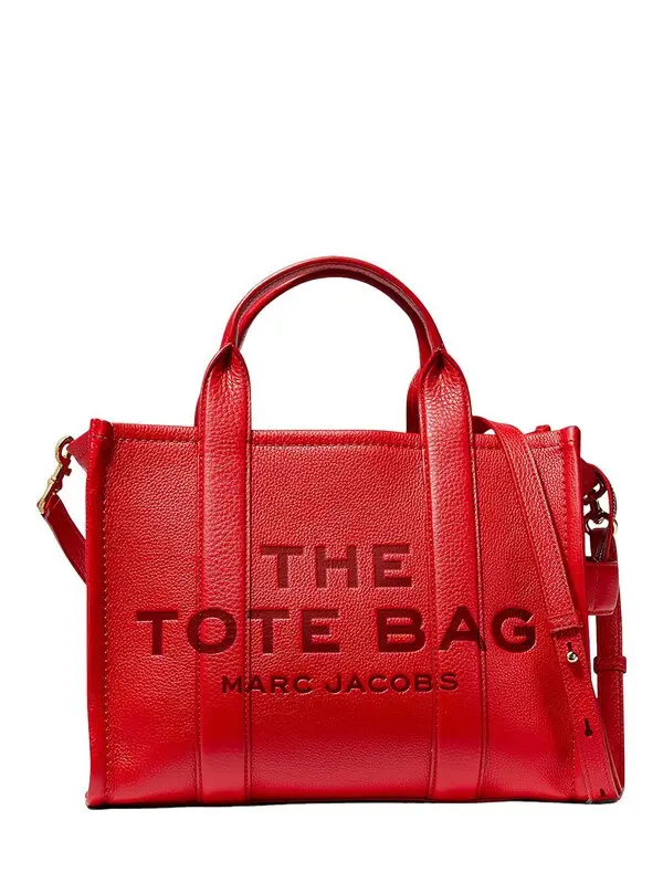 Marc Jacobs Leather Tote Bag - True Red
