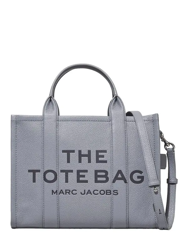 Marc Jacobs Leather Tote Bag - Wolf Grey