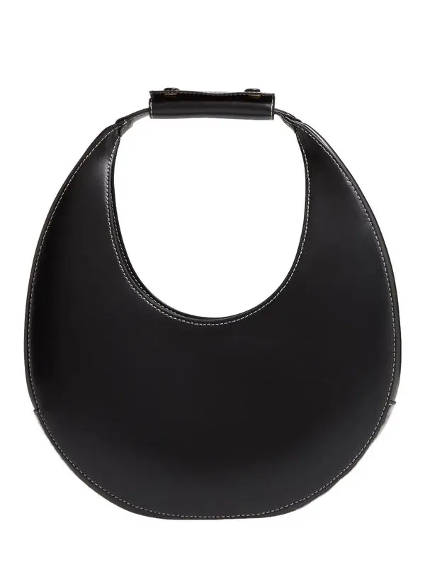 Staud Leather Moon Bag - Black