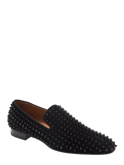 CHRISTIAN LOUBOUTIN Dandelion Spikes Venetian Loafer - Black
