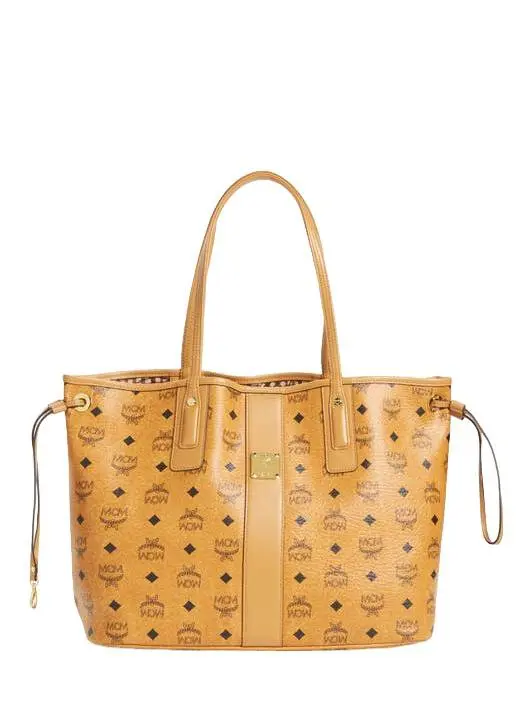 Mcm Medium Liz Reversible Shopper - Cognac Brown