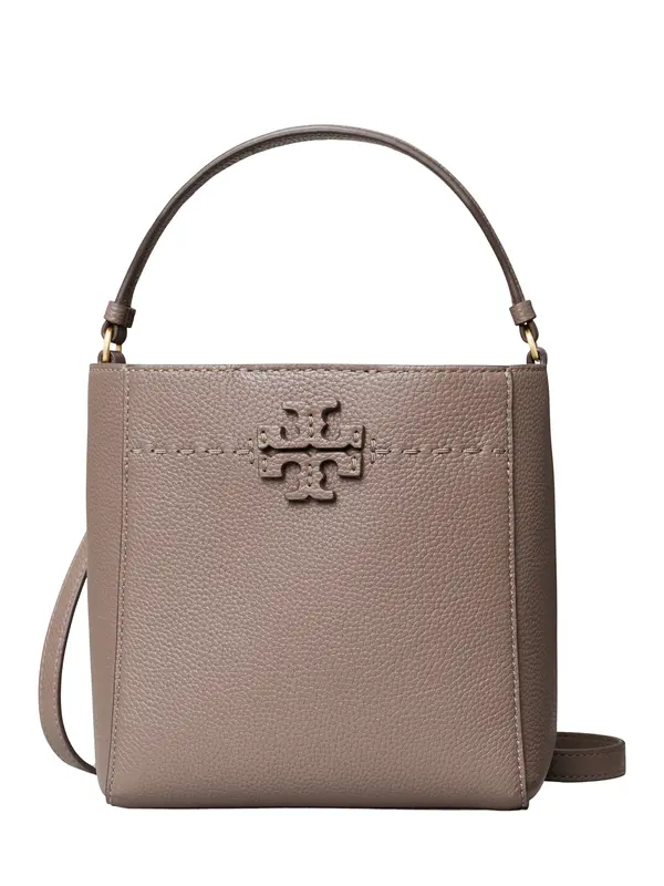 Tory Burch Mcgraw Small Bucket Bag - Silver Maple