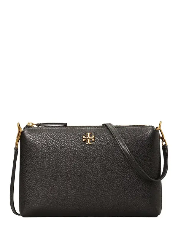 Tory Burch Mercer Pebbled Zip Crossbody Bag - Black