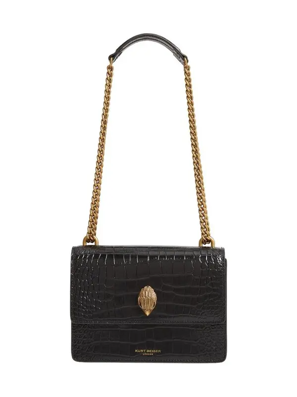 Kurt Geiger Shoreditch Croc-effect Crossbody Bag - Black