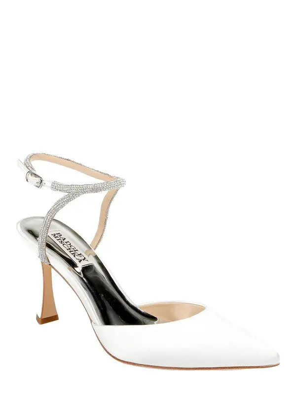 Badgley Mischka Kamilah Ankle Strap Pump - Soft White