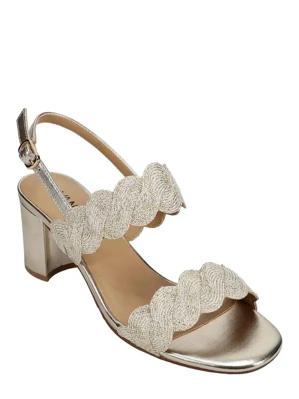 Vaneli Lettie Sandal - Beige/platino Weave Fabric