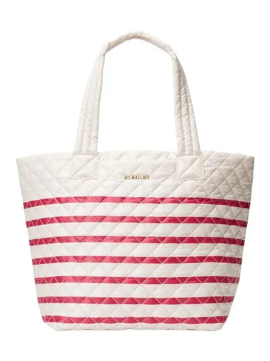 Mz Wallace Medium Metro Deluxe Tote - Sandshell/apple