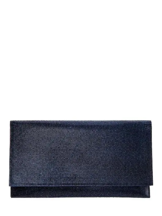 Nina Crystal Clutch - Navy