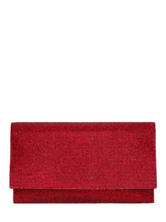 Nina Crystal Clutch - Siam Red