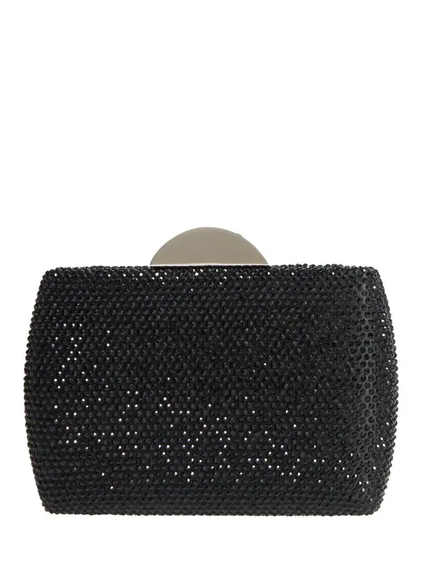 Nina Pacey Crystal Minaudière - Black