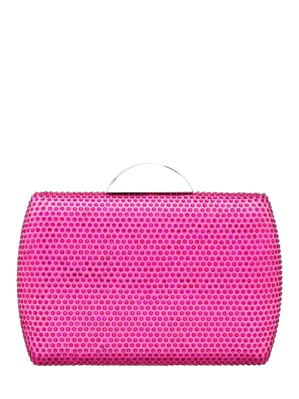 Nina Pacey Crystal Minaudière - Ultra Pink