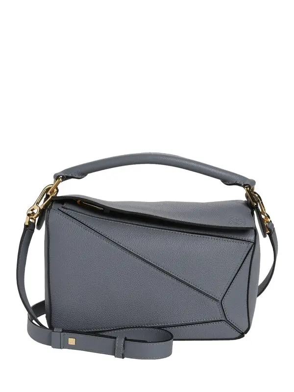 Loewe Small Puzzle Leather Bag - Grey 1640