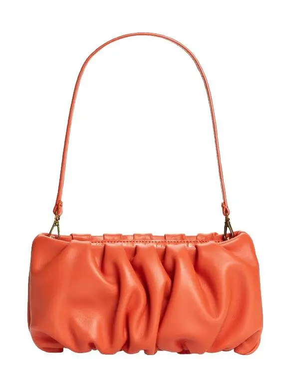 Staud Bean Leather Clutch - Blood Orange