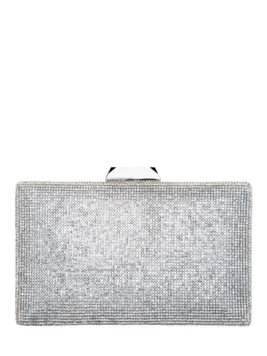 Nina Desyre Crystal Minaudière - Silver