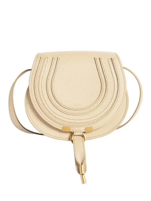 Chloé Small Marcie Leather Crossbody Bag - Sweet Beige