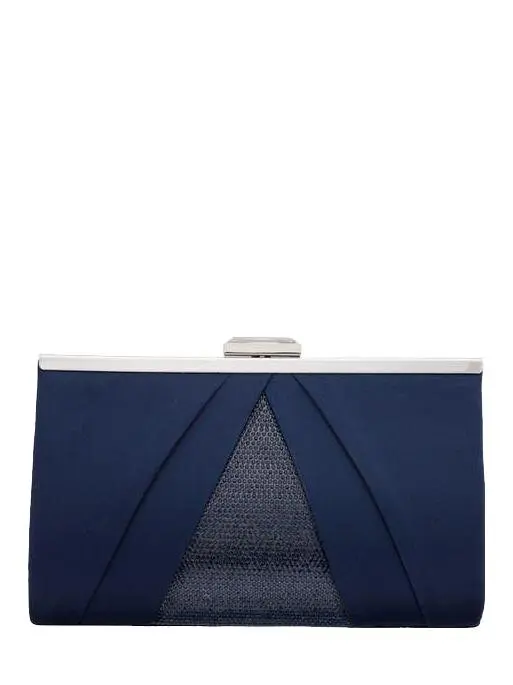 Nina Ophelia Frame Clutch - Navy