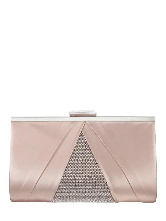 Nina Ophelia Frame Clutch - Pearl Rose